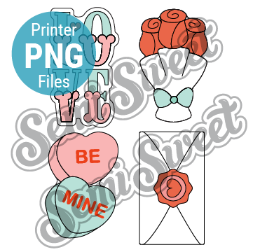 Be Mine Valentine Set - PNG Images