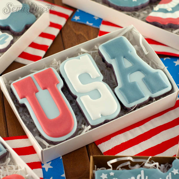 3-Piece Thin USA Cookie Cutter Set