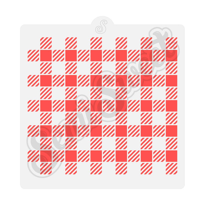 Buffalo Plaid Pattern Stencil
