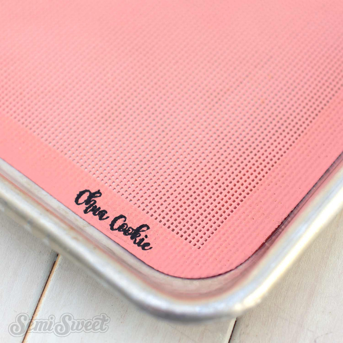 Pink Perforated Silicone Baking Mat - HALF SHEET- Chua Cookie Brand