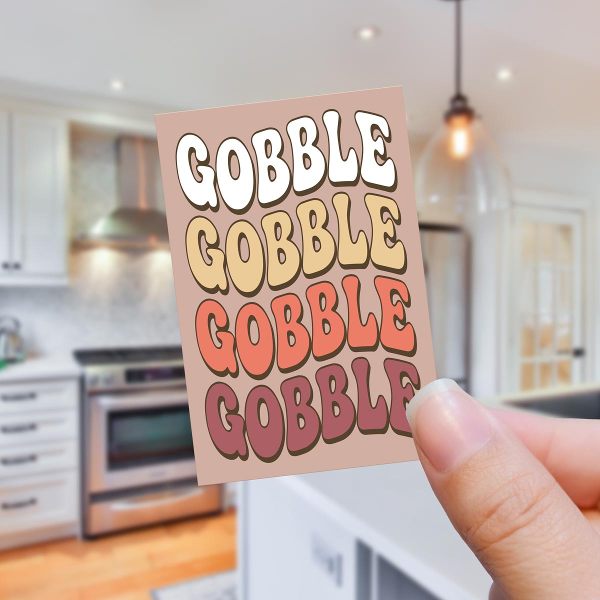Retro Gobble 2" x 3" Tag - Pack of 25