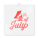 4th of July Script Stencil