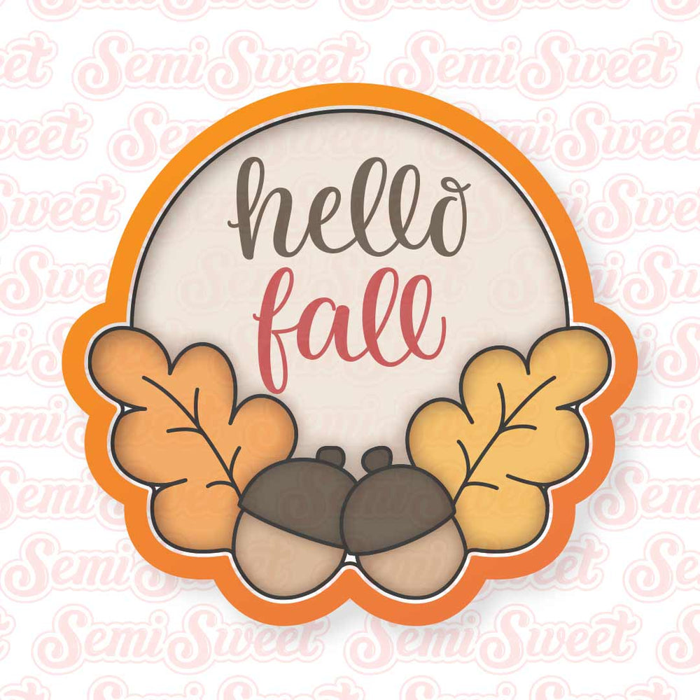 Acorn Circle Plaque Cookie Cutter