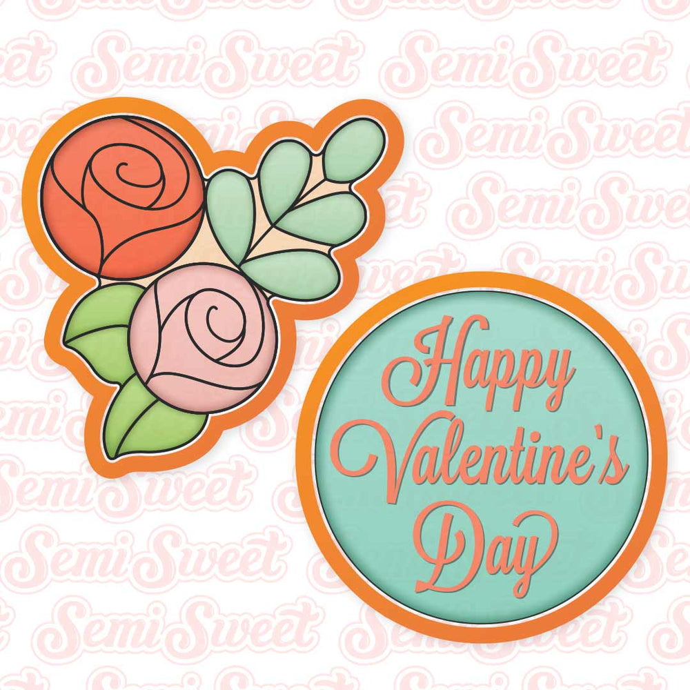 Floral Wreath Platter Cookie Cutter Set