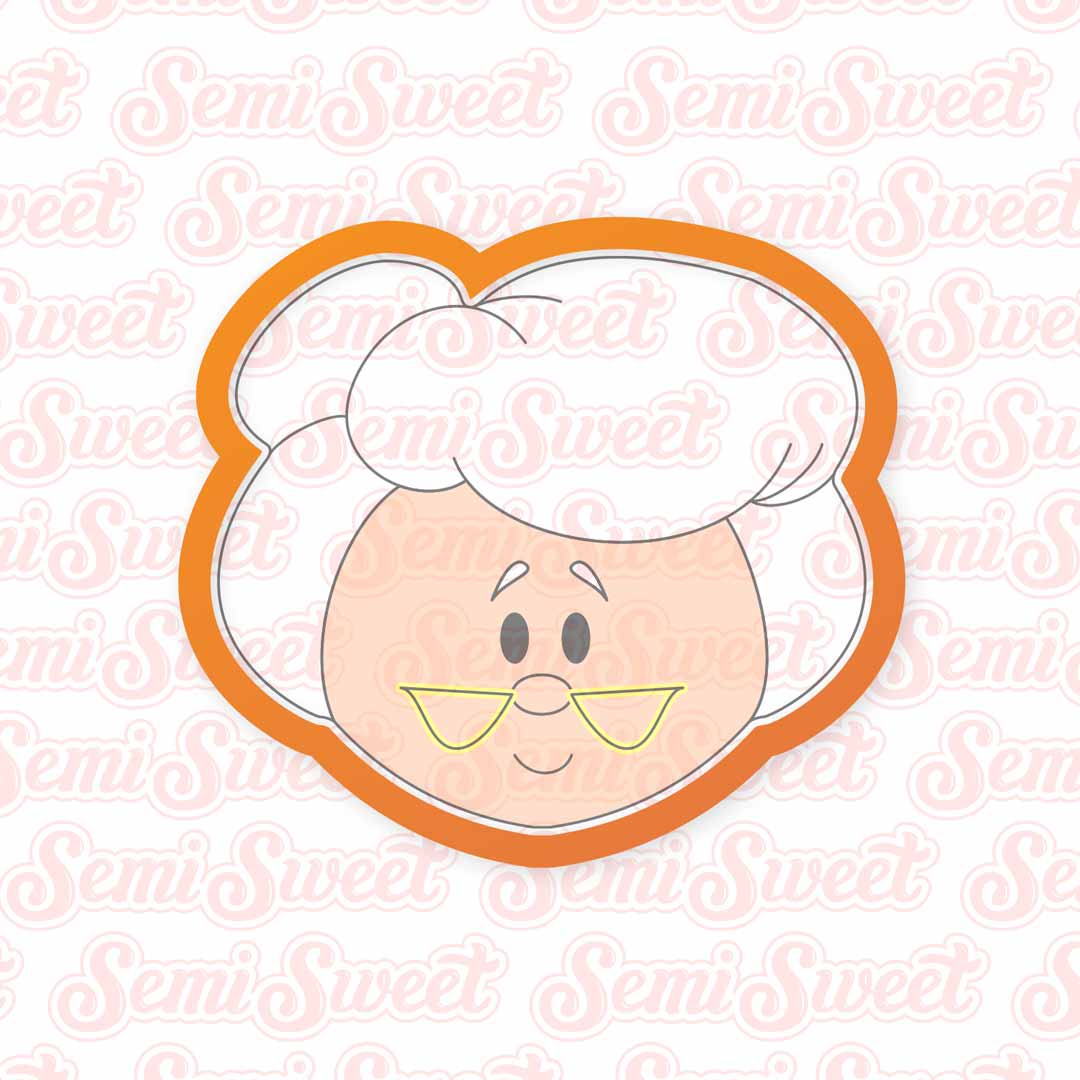 Mrs. Claus Head Cookie Cutter