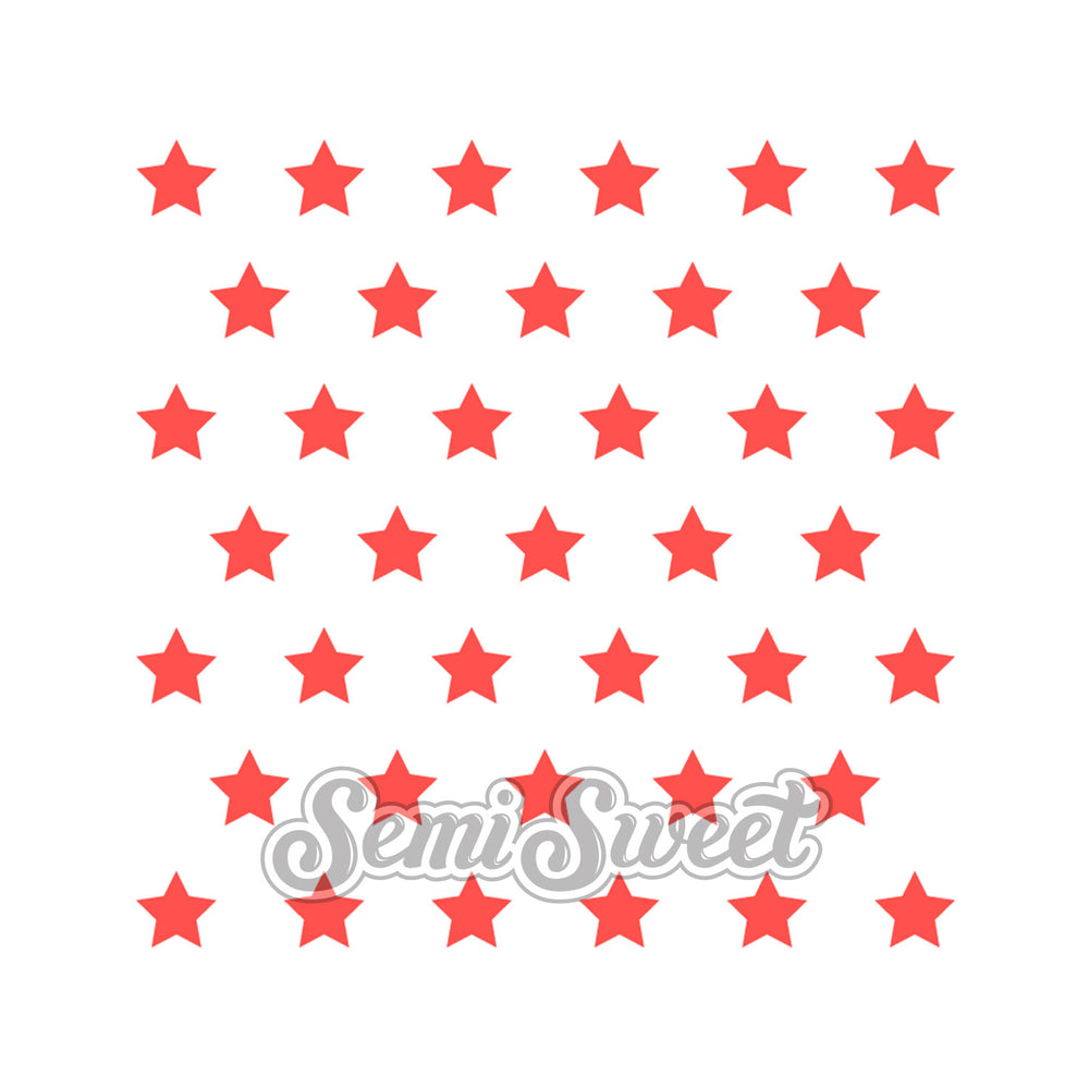 Straight Stars Stencil
